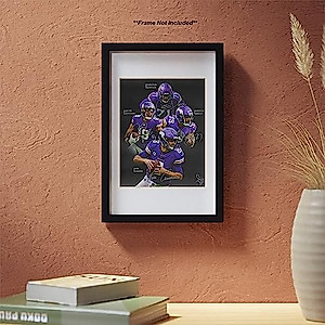 Ikonic Fotohaus Kirk Cousins Justin Jefferson Danielle Hunter Darrisaw Signed Photo Autograph Print Wall Art Home Decor