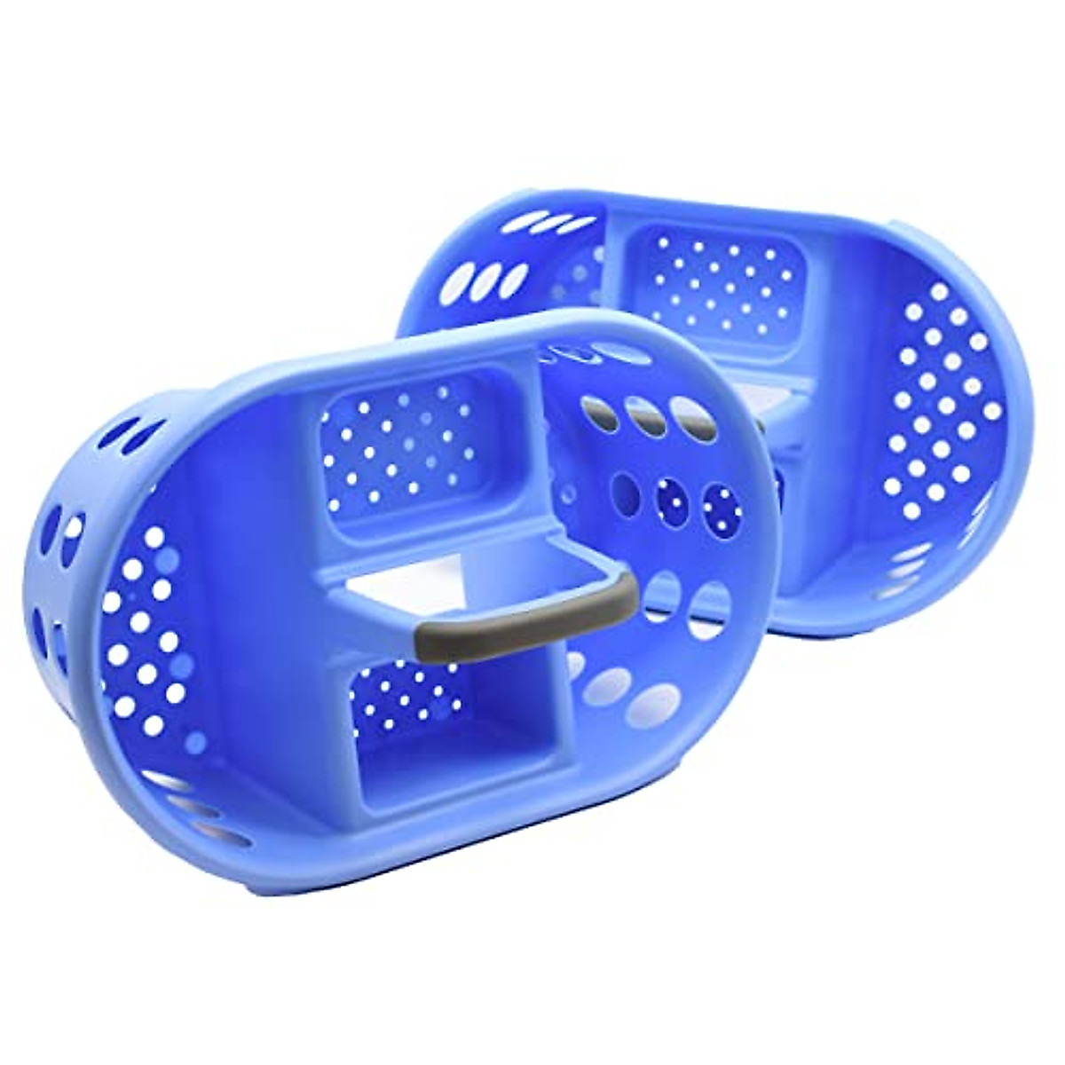 SIMPLYKLEEN 2-Pack Plastic Shower Caddy Bathroom Storage Organizer, Craft Organizer, School Supplies, Teacher Organizer with handle Periwinkle Made in the USA