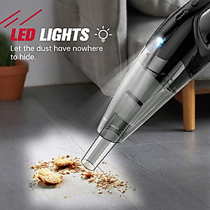 BSRCO Handheld Vacuum Cordless Rechargeable with LED, Lightweight Hand Vacuums Dust Busters Cordless Rechargeable, Hand Vacuum for Car/Home/Pet