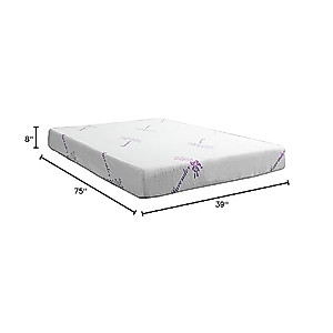 Tulo by Mattress Firm | 8 INCH Memory Foam Lavender Mattress | Medium Comfort | Pain-REDUCING Pressure Relief | Twin Size