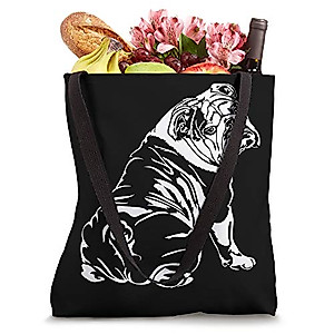 Funny Cool English Bulldog dog portrait gift present dog Tote Bag