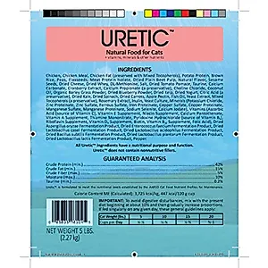 Wysong Uretic - Dry Natural Food for Cats, Chicken, 5 pounds