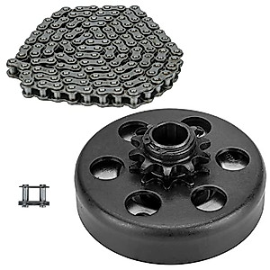 Go Kart Clutch 3/4 Bore 10T with #40/41/420 Chain, Centrifugal Clutch Fit for Minibike MB165 & MB200 and Honda Cloned Engines GC160, GC190, GX120, GX140, GX160, GX200. Up to 6.5HP