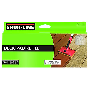 Shur-Line 2006127 3955109 Tear Resistant Deck L X 4.9 in W, 9-Inch Stain Pad Refill