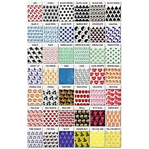 Mini Zip Lock Baggies 1 1/2" x 1 1/2" Colored with Design-We Pick Assortment 1000 Bags