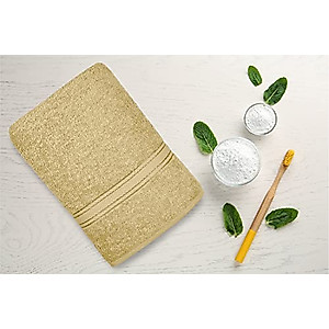 Avalon Towels Large Bath Towels, 30x60 Inches Bath Sheets Towels for Adults Beach Towels Oversized, 4 Pcs Extra Large Bath Towels, Light Weight & Absorbent Quick Dry Towel Oversized Beige Bath Towels
