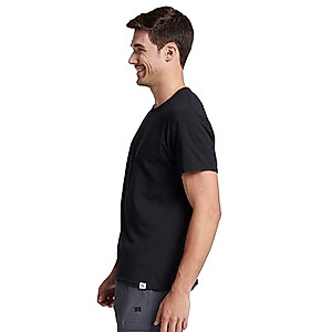 Russell Athletic Mens Men's Cotton Performance Short Sleeve T-Shirt T Shirt, Black, Large US