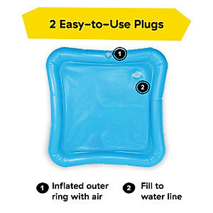 Baby Einstein Octopus Water Play Mat - Safety Fill Line, Tummy Time Activity & Sensory-Toy for Babies Newborn and up, Blue