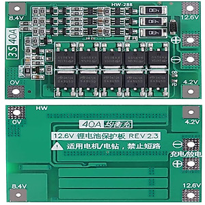 AOICRIE 3S 12V 40A PCB BMS Protection Board for 18650 Li-ion Lithium Battery Cell Module