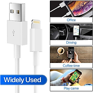 iPhone Charger, 4PACK 3/3/6/6Feet Long USB Charging Cable Fast Connector Data Sync Transfer Cord Compatible with iPhone 11 Pro Max XS XR X 8 7 6S 6 Plus SE 5S