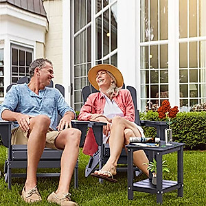 Aoorun Adirondack Chairs Folding Adirondack Chair，Plastic Adirondack Chairs seat Width 21.3"，fire Pit Chairs for Outside firepit Area Lifetime，All Weather Resistant and Durable -Grey