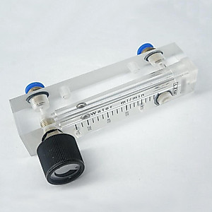 100-1000mL/min LZM-6T Acrylic Panel Water Liquid Flowmeter Rotameter with Control Valve Push in Fit 6mm Tube