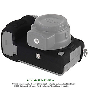 Easy Hood Camera Case Compatible with Nikon Z6 Z7 Z6 II Z7 II Digital Camera, Anti-Scratch Soft Silicone Rubber Housing Case Shell Protective Camera Cover Skin Protector (Black)