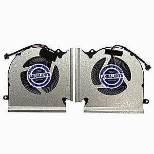 LANDALANYA Replacement New CPU and GPU Cooling Fan for MSI GE66 GP66 GL66 Series Laptop PABD08008SH N453 N454 E330800930MC200K E330401690MC200K Fan DC5V 1.0A