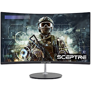 Sceptre 24-inch Curved Gaming Monitor (C248W-1920RN) and Logitech Wireless Keyboard & Mouse Combo (MK345)