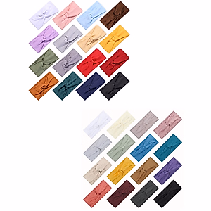 16 PCS Headbands for Women Elastic Hair Bands Yoga Running Hair Wrap + 16 PCS Stretch Headbands for Women Elastic Hair Bands Yoga Running Hair Wrap Non-slip Head Wraps Hair Accessories for Girls