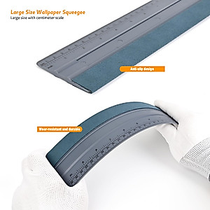 EHDIS Wallpaper Smoothing Tool Kit Wallpaper Smoothing Brush Large Wallpaper Squeegee for Applying Peel and Stick Wallpaper, Vinyl Backsplash Tile,Smoothing Wallcovering