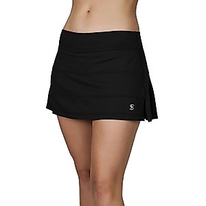 SOFIBELLA UV Colors 13in Womens Tennis Skirt - Black/S