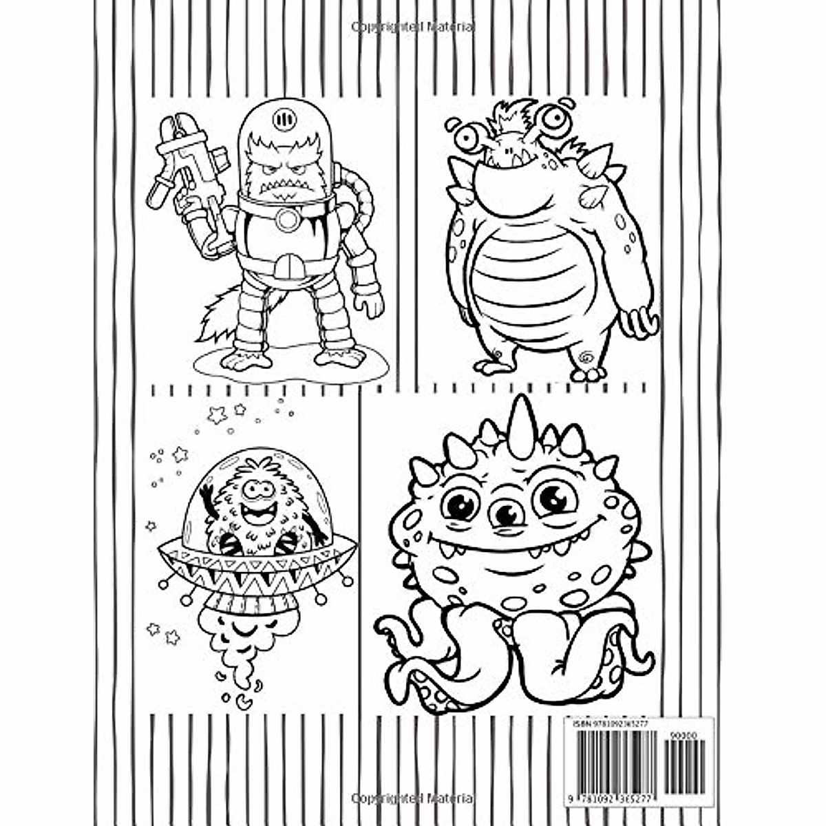 Friendly Aliens - Coloring Book For Kids: Strange Creatures, UFO Spaceships Visitors From Outer Space – For Boys & Girls 5+