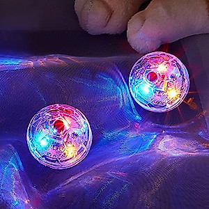2 Piece Cat Ball Ghost Hunting Light up Cat Balls Toys Motion LED Motion Activated Flash Cat Ball Glowing Lighted Dog Interactive Toys Pet Glowing Mini Running Exercise Ball Toys for Animals Activity