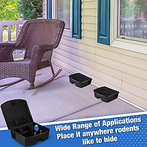 Qualirey 8 Pcs Large Rat Bait Station Traps with Key Outdoor Mice Bait Station 10.24 x 9.45 x 3.94 Safe Indoor Control Rat Trap Tamper Proof Cage House Heavy Duty Mouse Bait Box, Bait Not Included