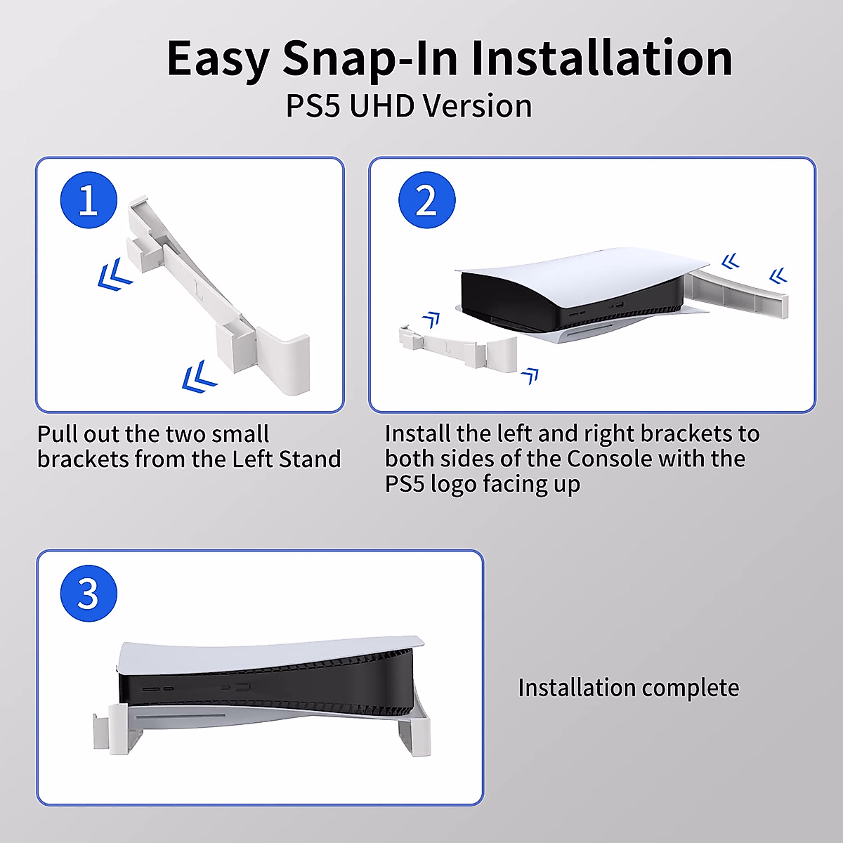 EJGAME Accessories Horizontal Stand,Base Stand Compatible with PlayStation 5 Disc & Digital Editions