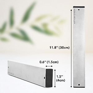 HONJO-MULLER Magnetic Knife Holder for Wall - 12 Inch Steel Knife Magnetic Strip | Home Kitchen Utensil Organizer for Easy Storage | Strong Magnet Strip for Knives and Utensils, Easy to Install