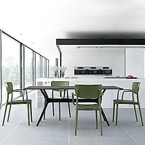 Siesta Lisa Outdoor Set of 2 Dining Arm Chair Olive Green ISP126-OLG