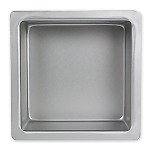 PME Professional Aluminum Square Cake Pan (14 x 14 x 3), Standard, Silver