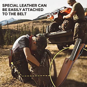 HolaFolks Anti-Rust Oil Coating Hand Forged High Carbon Steel Dividing Knife&Serbian Chef Knife Anti-Rust Oil Coating Meat Cleaver with Sheath