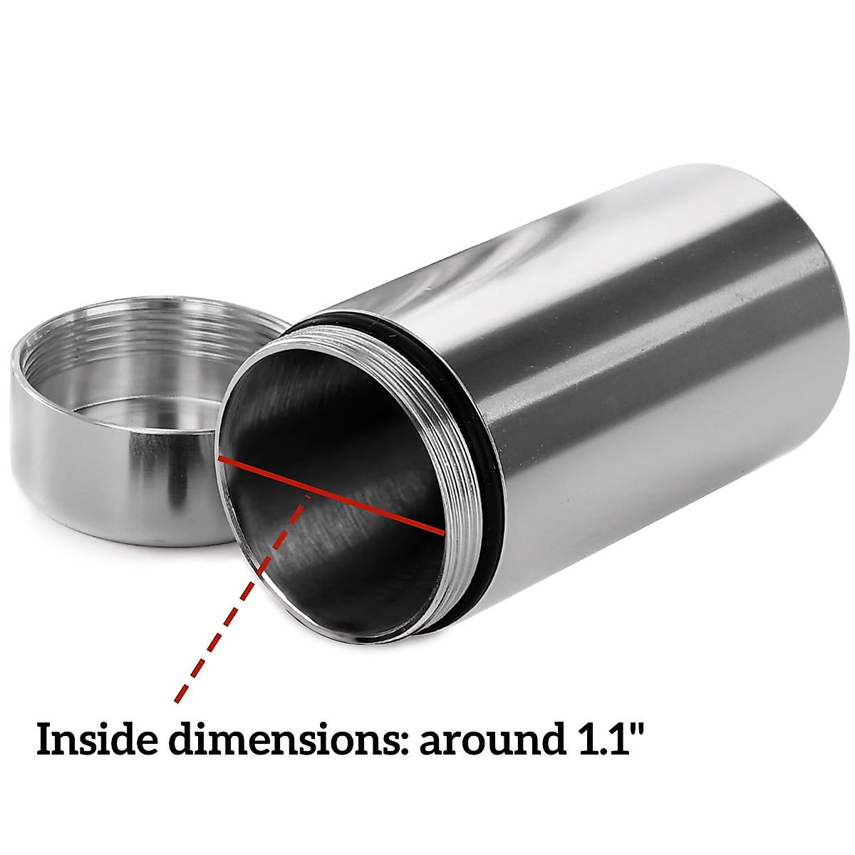 Dicunoy 6 Pack Airtight Storage Jars with Lids, 2oz Small Portable Aluminum Storage Containers, Waterproof Mini Metal Tins, Pocket Bottles for Spices, Coffee, Tea, Traveling