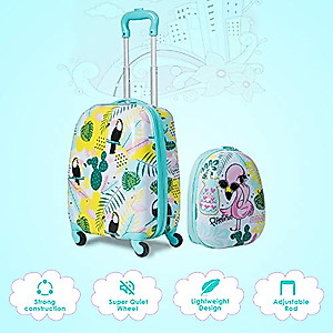 HONEY JOY 2 Pcs Kids Carry On Luggage
