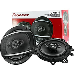 Pioneer TS-A1680F A Series 6.5" 350 Watts Max 4-Way Car Speakers Pair with Carbon and Mica Reinforced Injection Molded Polypropylene (IMPP) Cone Construction