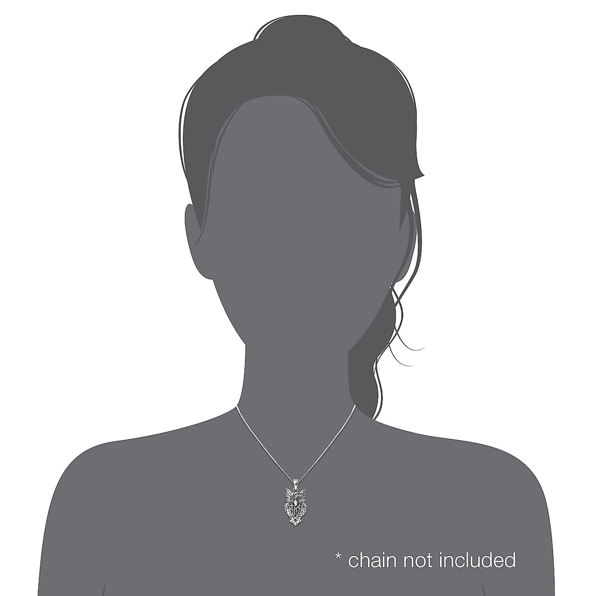 WithLoveSilver Solid 925 Sterling Silver Celtic Trinity Owl Pendant