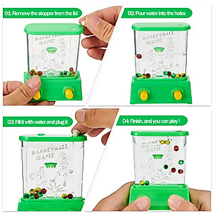 Sumind Handheld Water Game Arcade Water Ring Game Mini Water Tables for Beach Toys Party Retro Pastime, Random Colors (Without Water)…