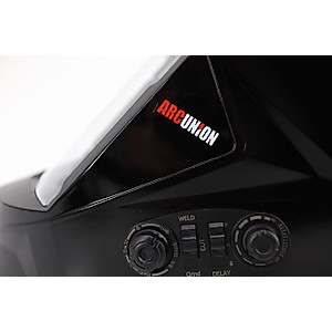 Arc Union Large Viewing Screen Welding Helmet 3.94"X3.66" - RFC Series True Color Solar Power Auto Darkening Welder Mask - Wide Shade 5/9-9/13 for TIG MIG Arc Weld Grinding Hood, Black
