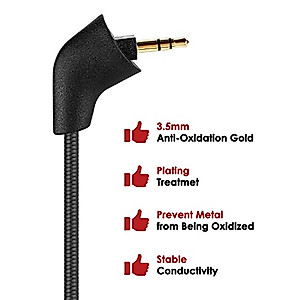 Cloud 2 II Mic Replacement - 2 PCS 3.5mm Detachable Game Microphone for Kingston HyperX CloudX I&II Core Cloud PS4 Xbox One Nintendo Switch Computer PC Gaming Headsets