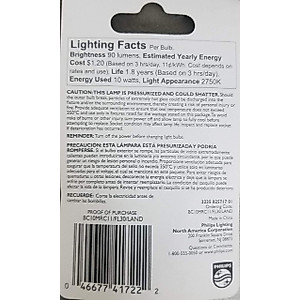 Philips 417220 Landscape Lighting and Indoor Flood 10-Watt MR11 12-Volt Light Bulb