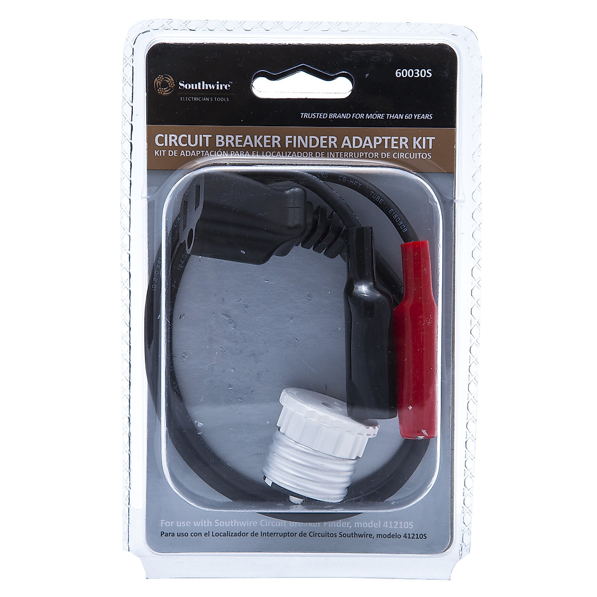 Southwire 58292240 60030S Circuit Breaker Finder Adapter/Accessory Kit; Includes Alligator Clips and Light Bulb Circuit Adapter (Compatible with Southwire 's 41210S Circuit Breaker Finder)