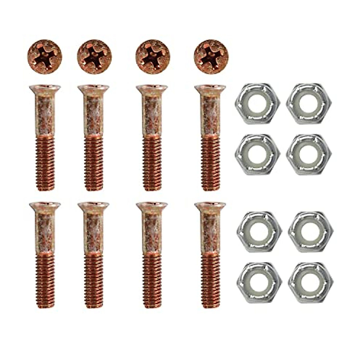 Skateboard Hardware 1" Phillips Copper Truck Mounting Nuts and Bolts by Dime Bag
