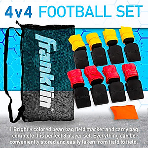 Franklin Sports Flag Football Set - 8 Player Flag Football Belts for Adult + Youth - Adjustable Belts + Field Marker Included - 4 v 4 Set
