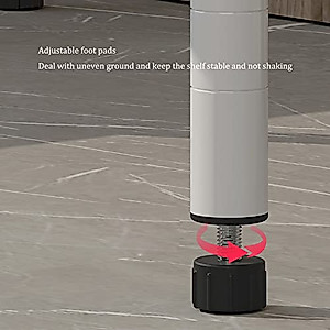 BKGDO Washer Storage Frames Floor Standing for Over Toilet,Round Tube Iron Tube Frame Washinghine Rack,Adjustable Partition Waterproof Washinghine Rack Bathroom Storage/Black