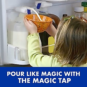 The Magic Tap Automatic Drink Dispenser - Hands-Free Beverage Dispenser for Fridge - Perfect for Milk, Juice - Gifts for Women & Men - 1 Pack, White
