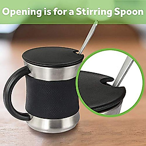 COSORI Coffee Mug with Lids Set of 2, Stainless Steel Cups with Heat-resistant Handle & Slip-resistant Sleeve, 17 oz, Best Match w/Mug Warmer, for Coffee,Tea,Water,Cocoa, Milk, C1601-CM, Black & Blue