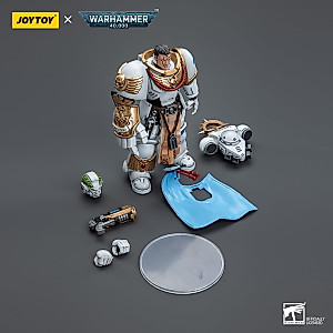 LEBOO JoyToy × Warhammer 40k Space Marines White Consuls Captain Messinius 1/18 Action Figure Joy Toy Figures