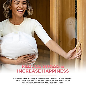 Buckwheat Meditation Cushion Round Zafu Yoga Pillow - Zafu Meditation Cushion Velvet with Zippered Organic Cotton Liner to Add or Remove Hulls | Machine Washable - Free Carry Bag (White)