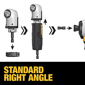 DEWALT FLEXTORQ Right Angle Drive Attachment, 3/8 Inch (DWAMRA38FT)