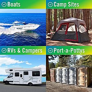 Boat and RV Toilet Paper, Septic Safe Quick Dissolving Tissue, 12 Single Rolls, Biodegradable 2-Ply for Marine, Travel, and Camper Systems, Camping Tank-Safe Bulk Pack