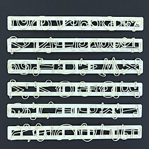 Funky Alphabet & Numbers Tappits by FMM by FMM SUGARCRAFT