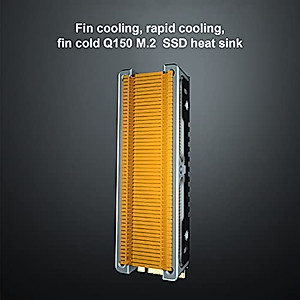 M.2 2280 SSD Solid State Drive Heatsink, 58 Exhaust Vents Reduce Noise PWM Intelligent Fan, Save Energy SSD Cooler